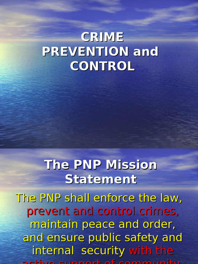 PNP Crime Prevention Strategies | PDF | Crimes | Crime & Violence
