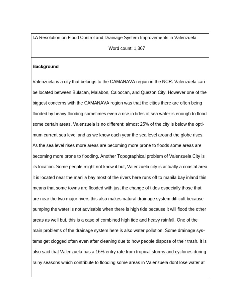 A Resolution On Flood Control and Drainage System Improvements in ...