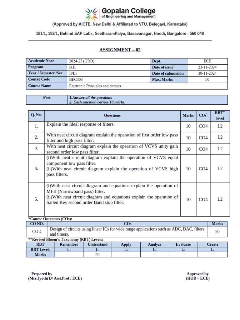 EPC_ASSIGNMENT 2(III sem) | PDF | Computer Engineering | Electronic Design