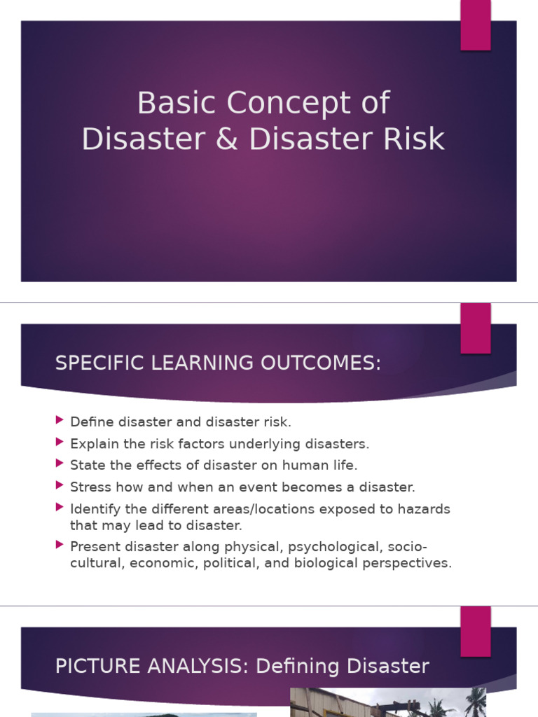 1 Basic Concept of Disaster & Disaster Risk | PDF | Hazards | Natural ...