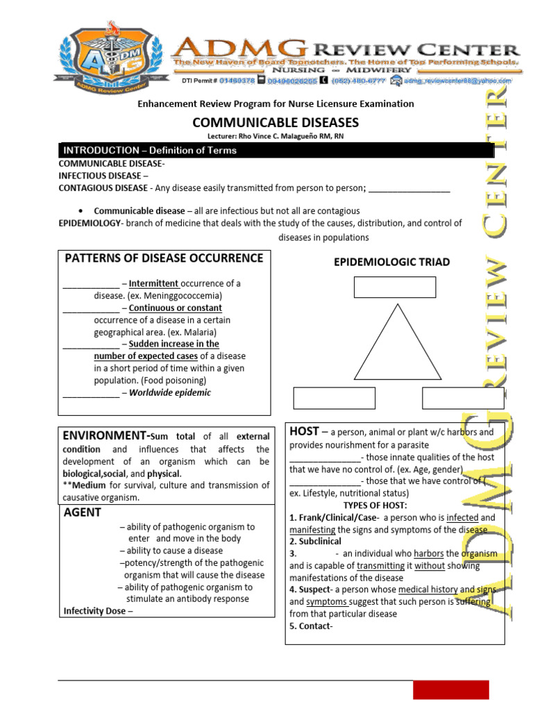 NTG communicable diseases | PDF | Rabies | Tuberculosis