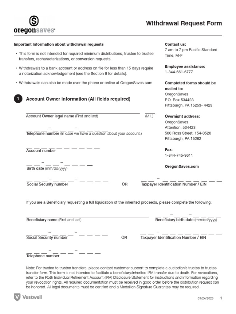 Cle8p4lb43bh60isa6js55ryp Oregonsaves Secure Choice Withdrawal Request 1 7 Ada | PDF ...