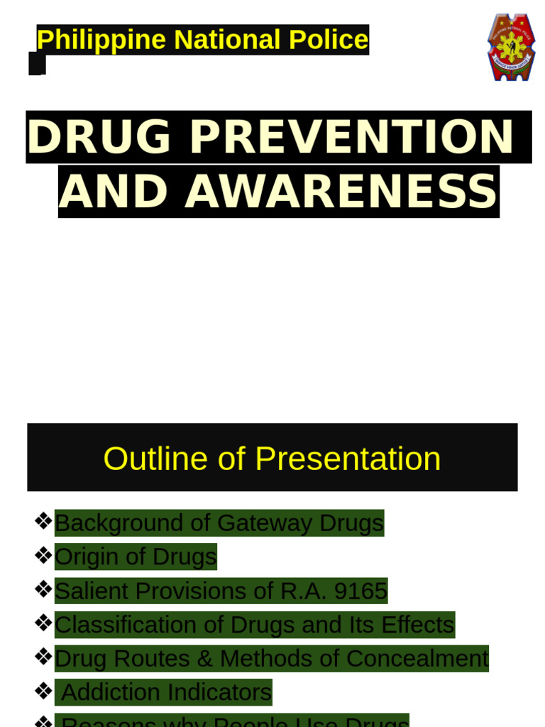 Drug Prevention Lecture | PDF | Narcotic | Drugs