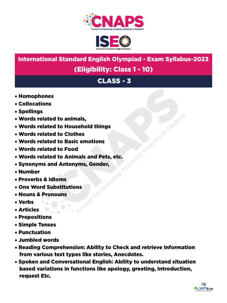 ISEO_Syllabus_03 | PDF