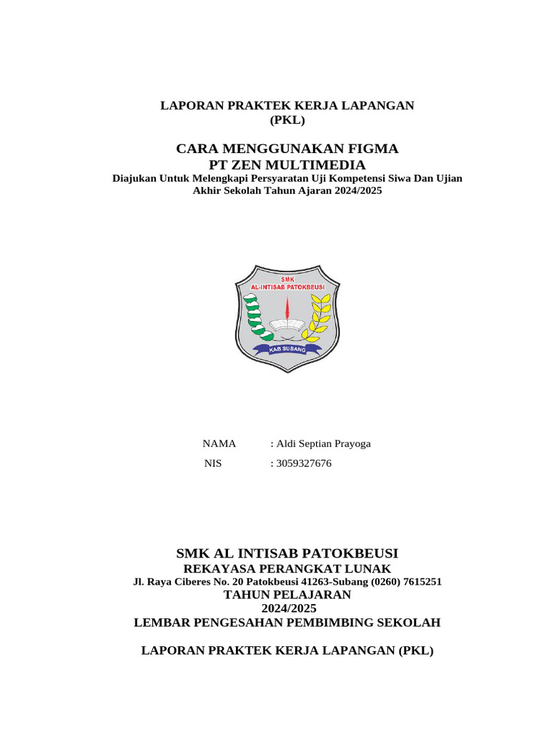 FORMAT LAPORAN PKL[1] (1) | PDF