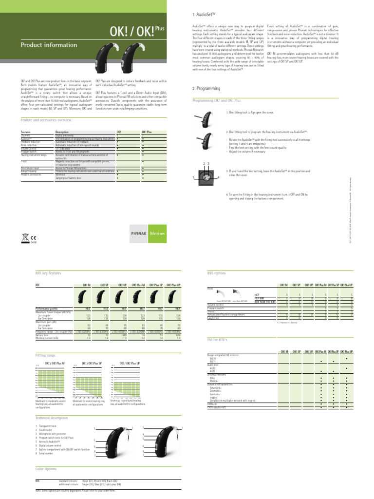 027_0477_02_OK_OKPlus_Product_Information | PDF | Hearing Loss ...