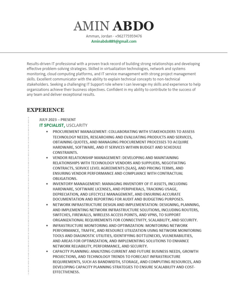 Amin Abdo CV (New) | PDF | Computer Security | Security