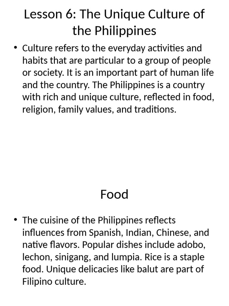 Philippine Culture Lesson6 | PDF