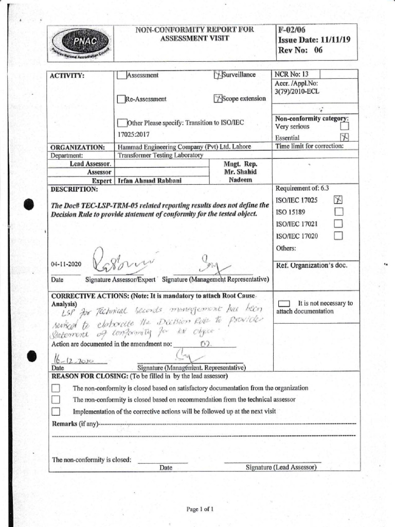 NC-13 | PDF | Laboratories | Specification (Technical Standard)