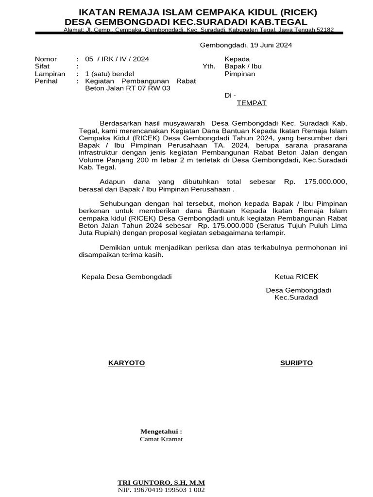 PROPOSAL RABAT (2) (1) .Doc Fix | PDF