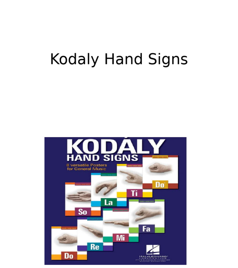 Kodaly Hand Signs | PDF