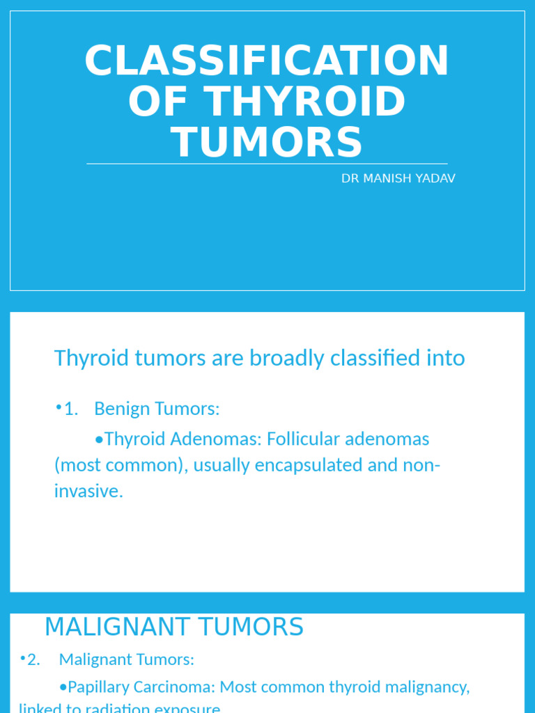 Classification of Thyroid Tumors | PDF | Thyroid | Glands