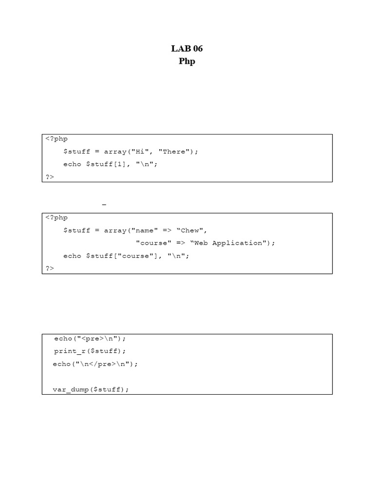 Lab06-php03 V1.01 ---updated | PDF | Parameter (Computer Programming) | Php Lab06-php03 V1.01 ---updated | PDF | Parameter (Computer Programming) | Php