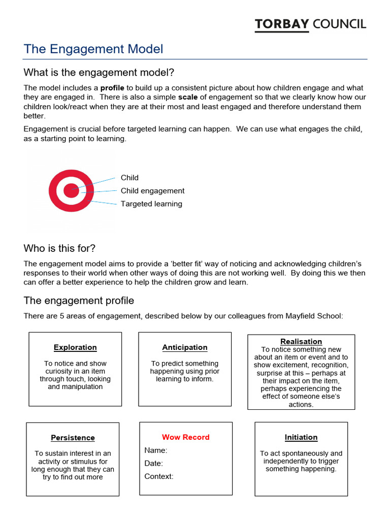 Guidance Notes The Engagement Model | PDF | Learning | Neuroscience