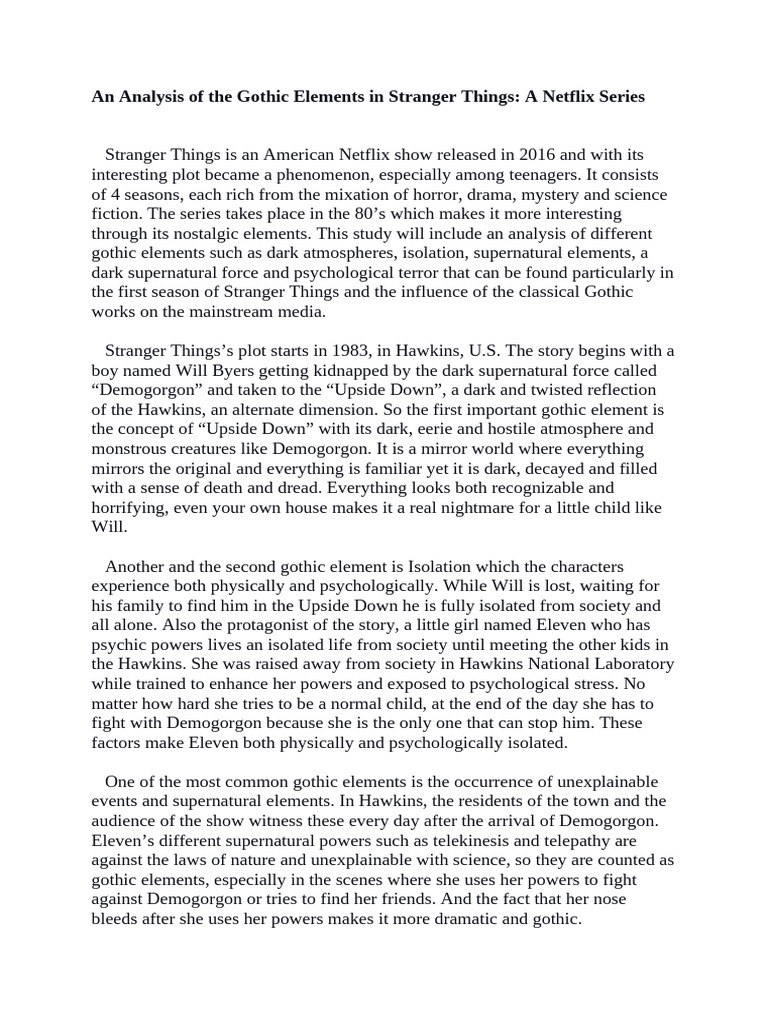 Gothic Lit Essay1 - 224804005 | PDF | Gothic Fiction | Horror Fiction