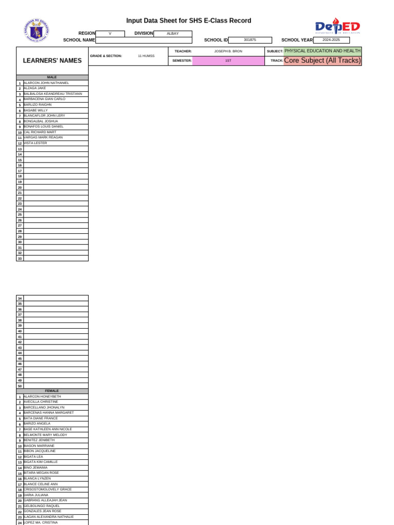 11 HUMSS PEH | PDF | Physical Education