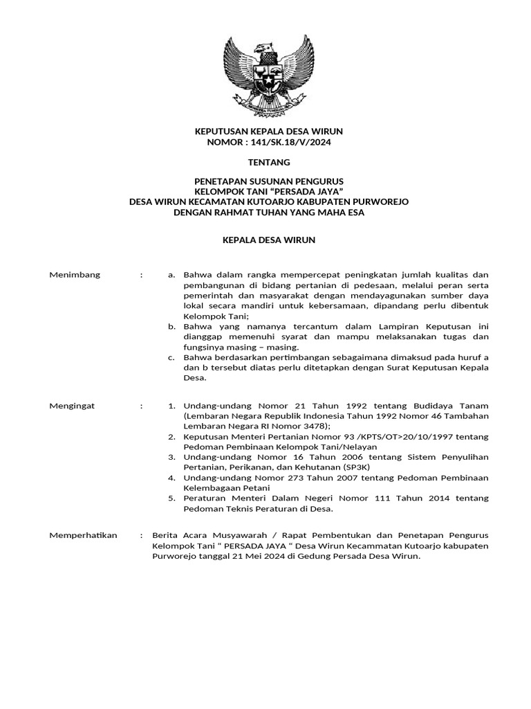 SK Persada Jaya | PDF