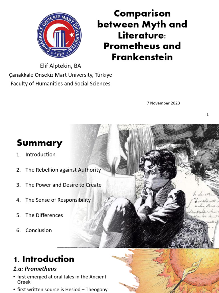Frankenstein and Prometheus | PDF | Prometheus | Frankenstein