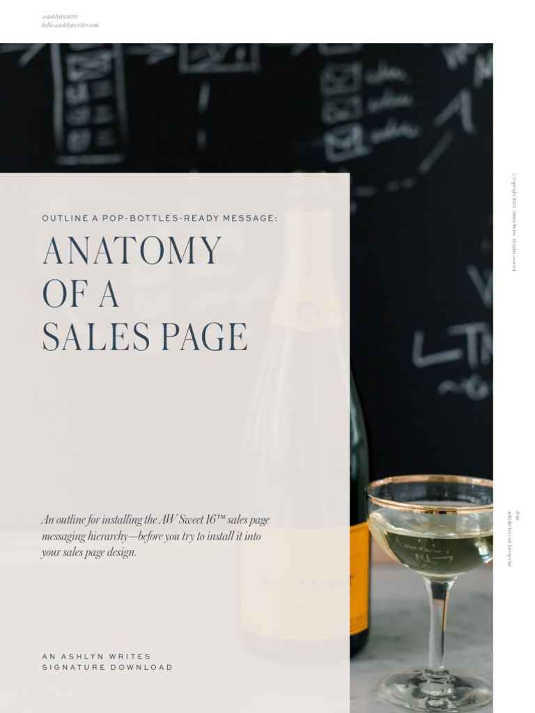 2022 AW Anatomy of a Sales Page Freebie | PDF