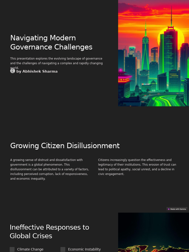 Navigating Modern Governance Challenges | PDF | Governance | Political ...