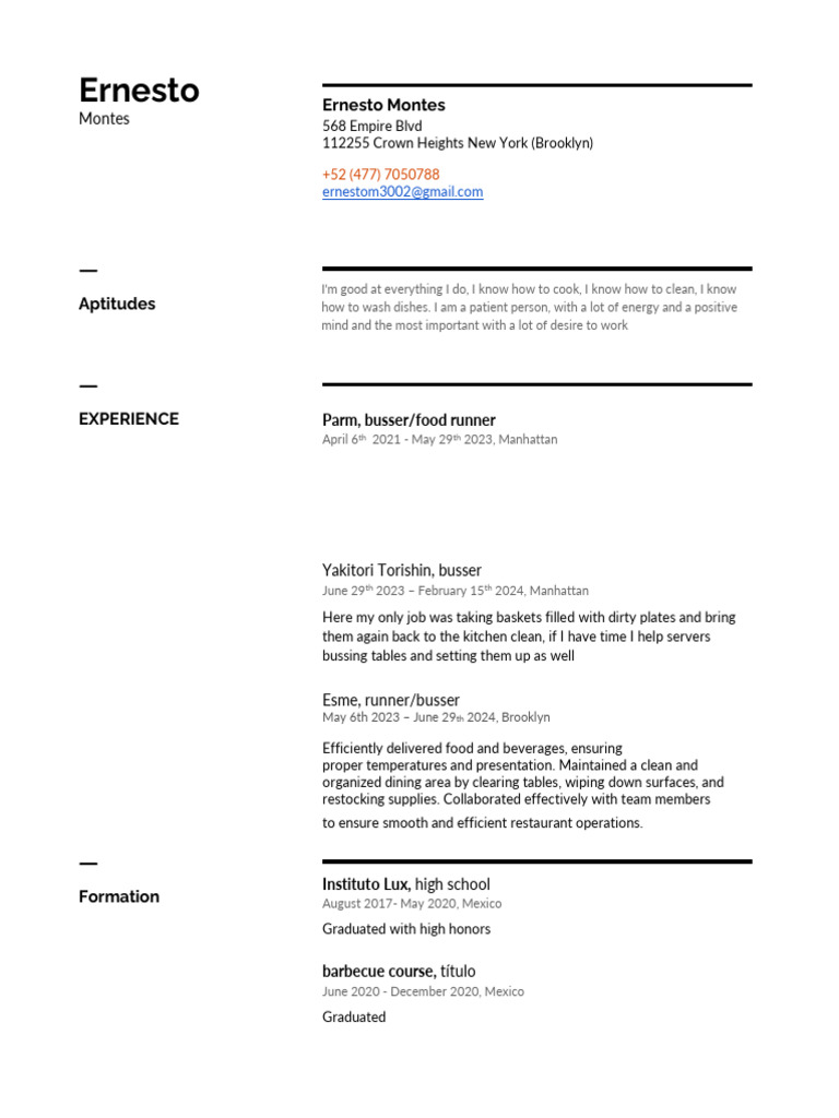 Resume Ernesto | PDF