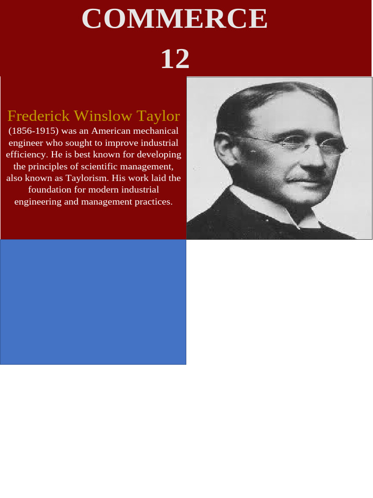 Frederick Winslow Taylor | PDF