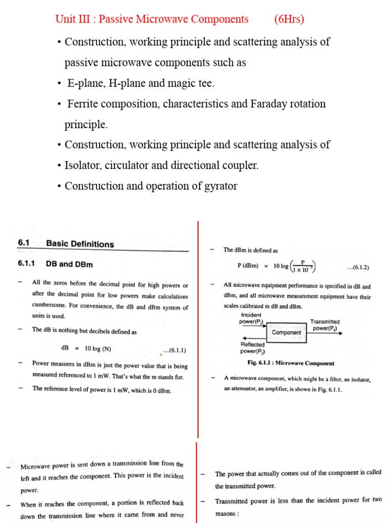 Unit 3 Passive Microwave Components.pptx | PDF | Wireless | Information ...