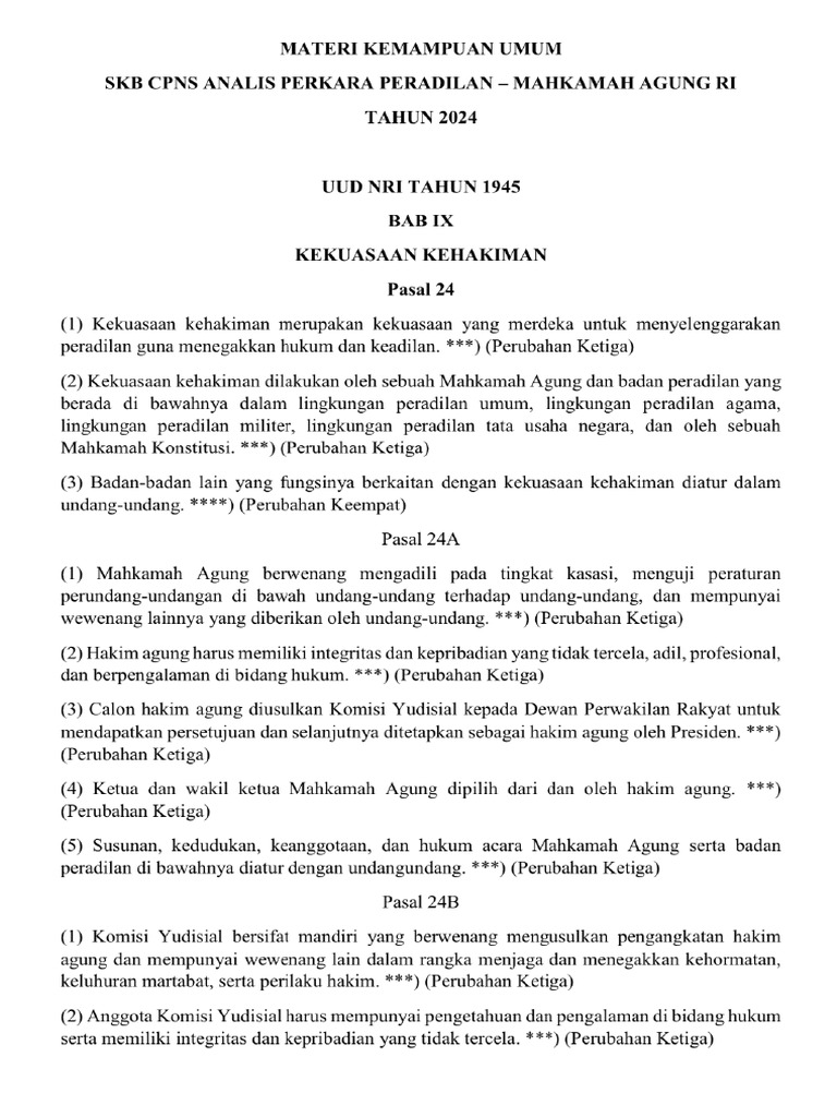 Rangkuman Materi SKB MA | PDF