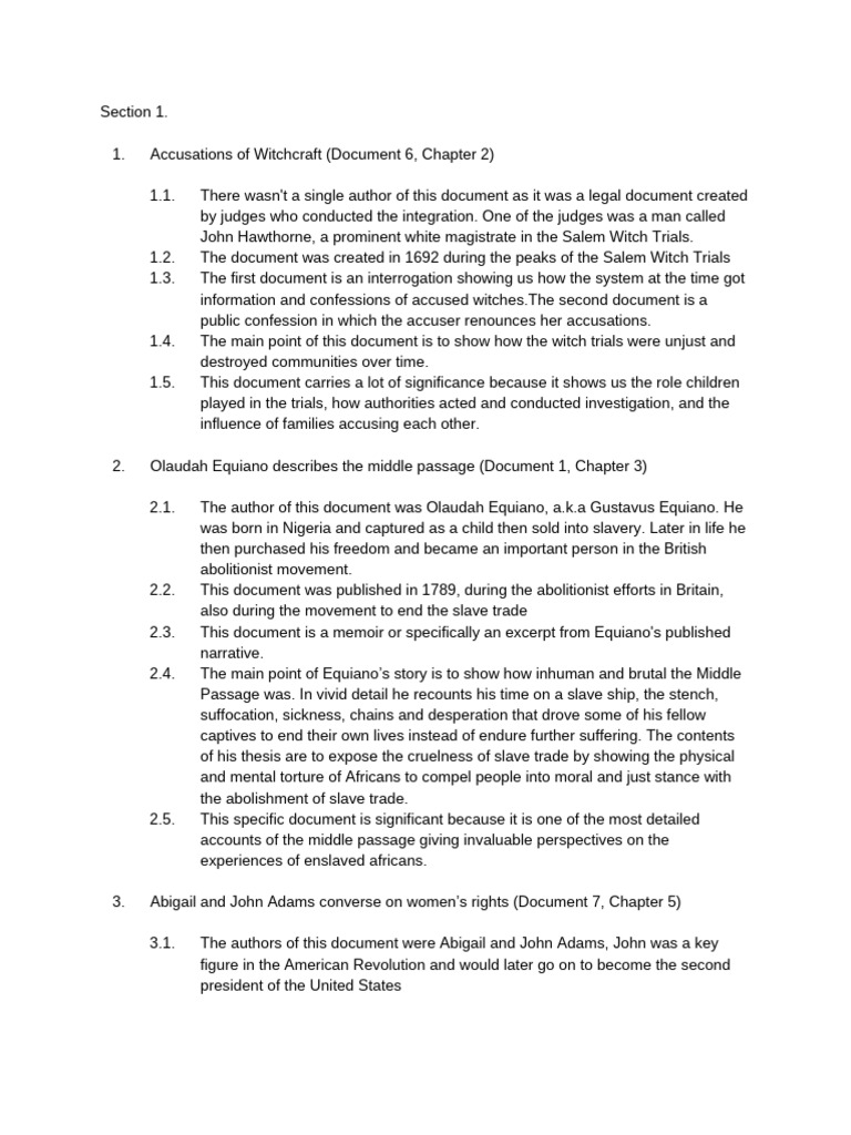Salem Witch Trials and Slavery Insights | PDF | Atlantic Slave Trade ...