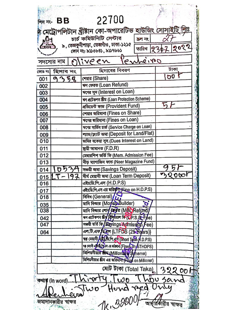 Flat monthly Installment receipt (2023-2024) | PDF