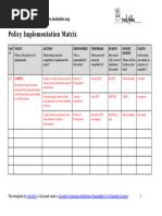 Policy Implementation Matrix Template | PDF | Career & Growth | Finance ...
