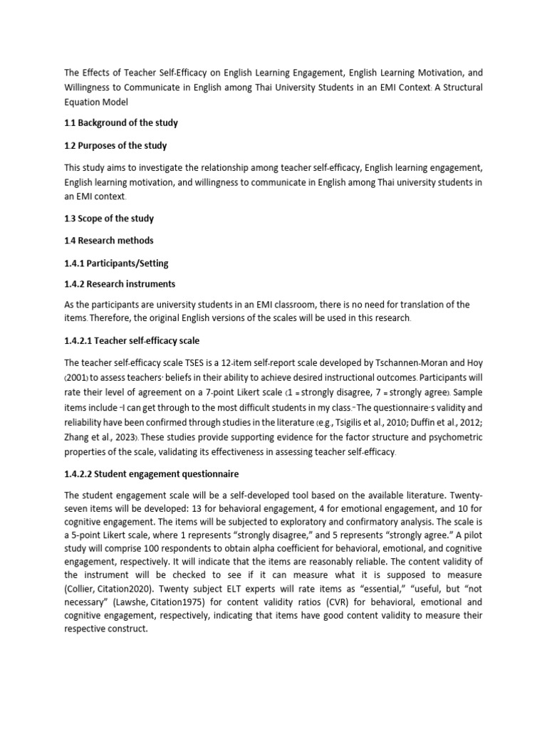 The Effects of Teacher Self-Efficacy On English Learning Engagement ...