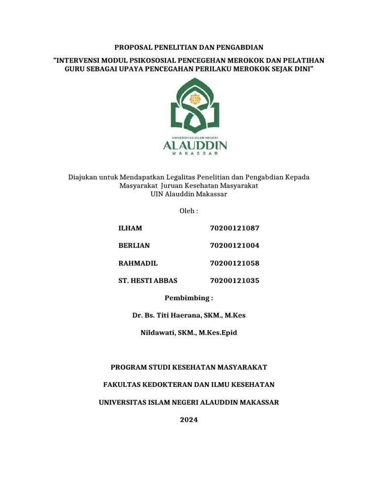 Pkm-Proposal 2024. | PDF