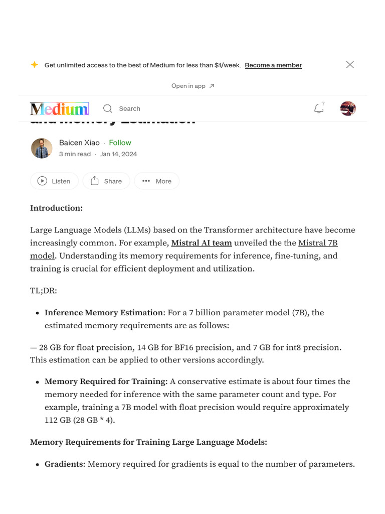 Some Basic Knowledge of LLM - Parameters and Memory Estimation - by ...