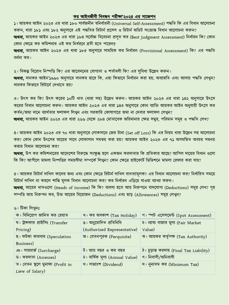 TAX - Lawyer - Suggestio Final 30 Dec 2024 | PDF