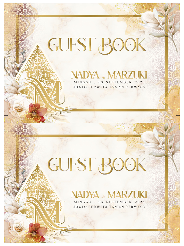 Template Desain Buku Tamu Wedding Tema Jawa | PDF
