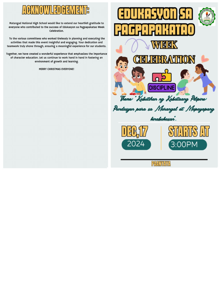 ESP Week Program | PDF
