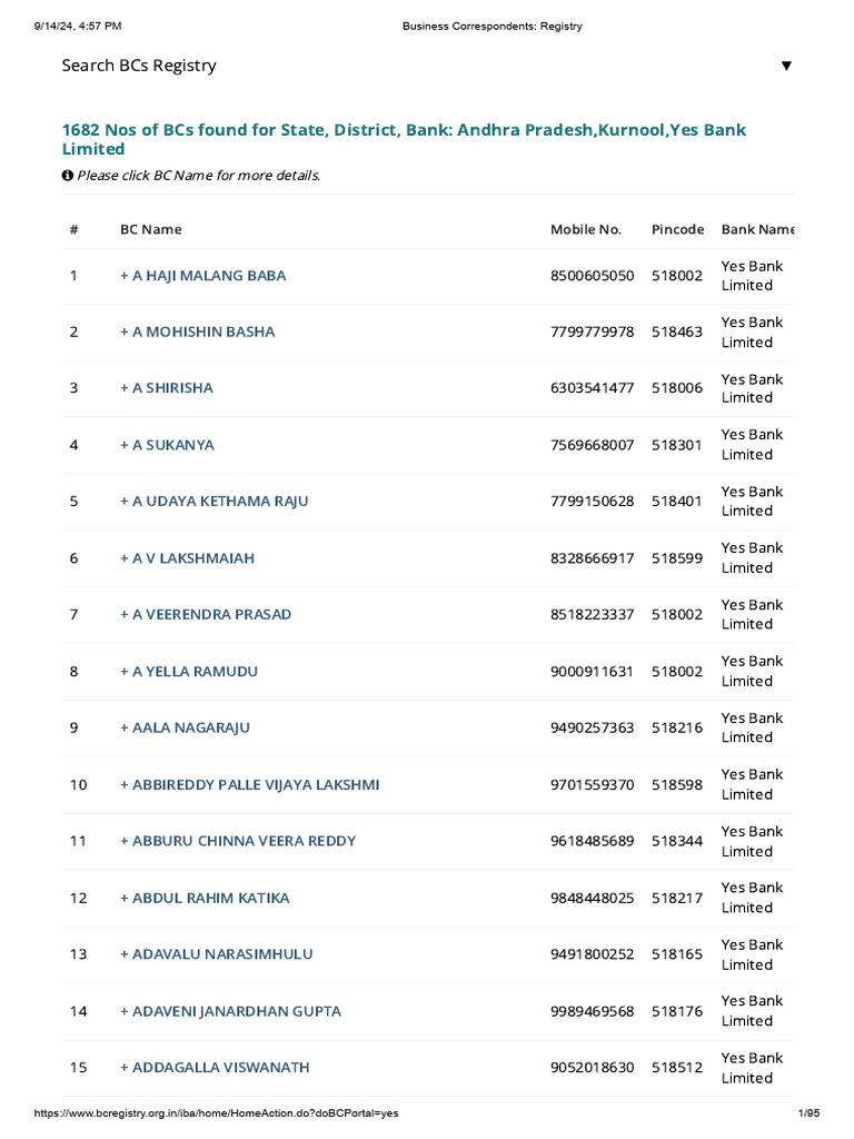 Registry | PDF | Banks | Banking