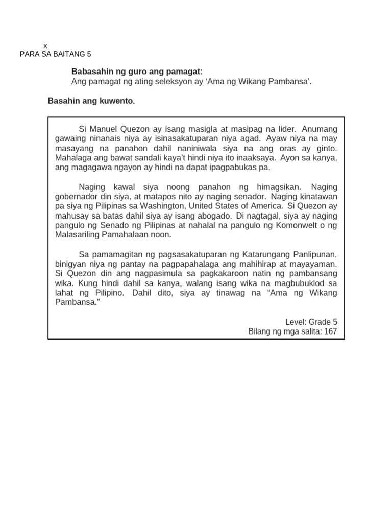 Para Sa G5-Indiv Assess | PDF