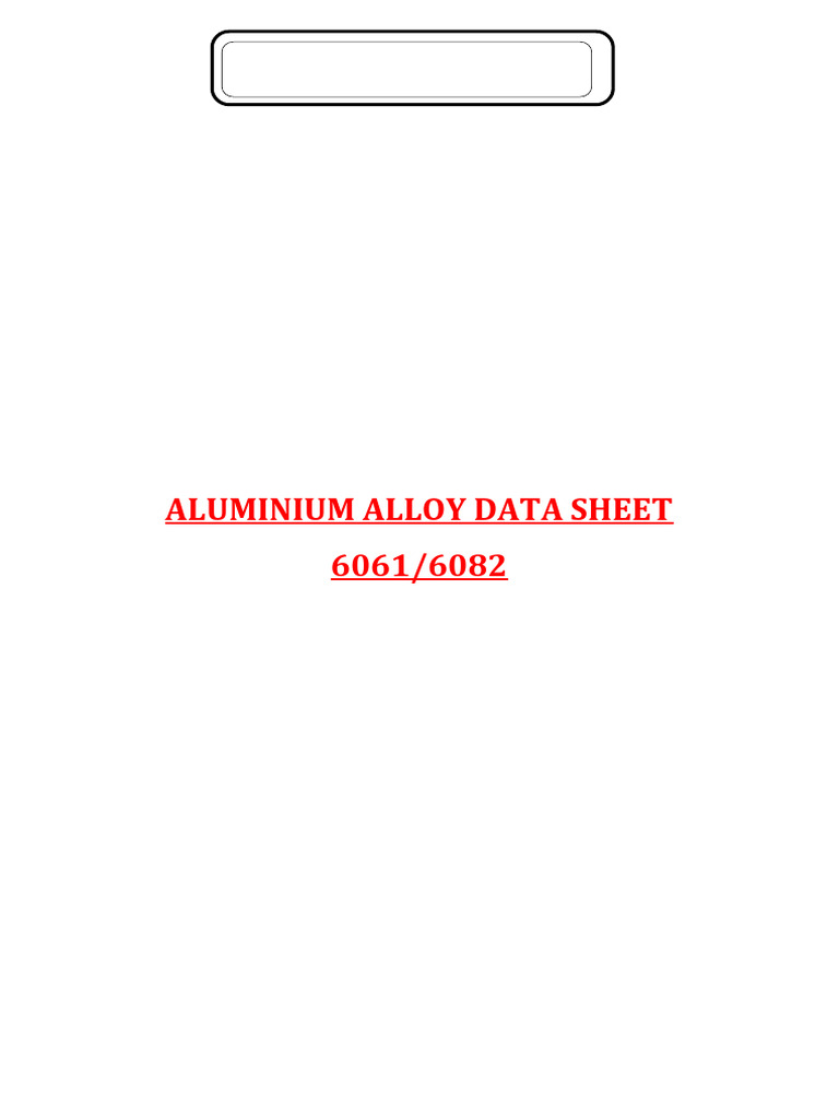 Aluminium Alloy Data Sheet | PDF | Mechanical Engineering | Materials