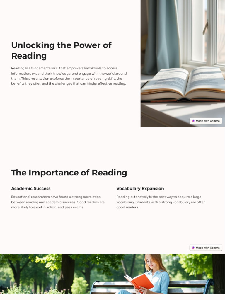 Unlocking The Power of Reading | PDF | Reading Comprehension | Learning