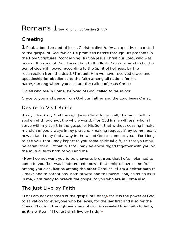 Romans 1-2: Faith and Judgment Explained | PDF | Jesus | Christian ...