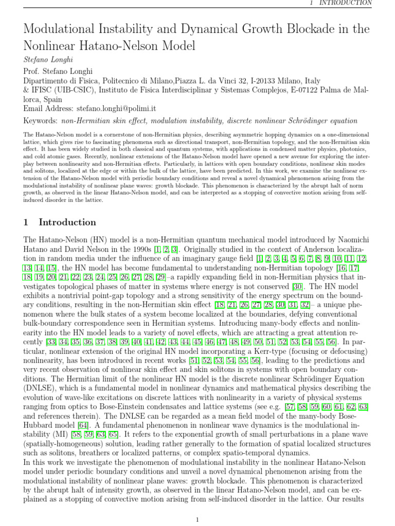 Modulational Instability | PDF | Nonlinear System | Stability Theory