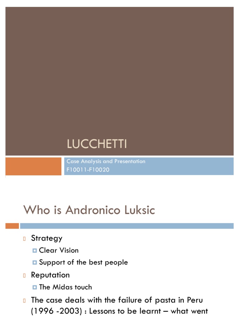 Luchetti Full | PDF | Strategic Management | Competition