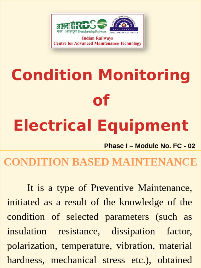 Electrical Equipment Condition Monitoring | PDF | Insulator ...