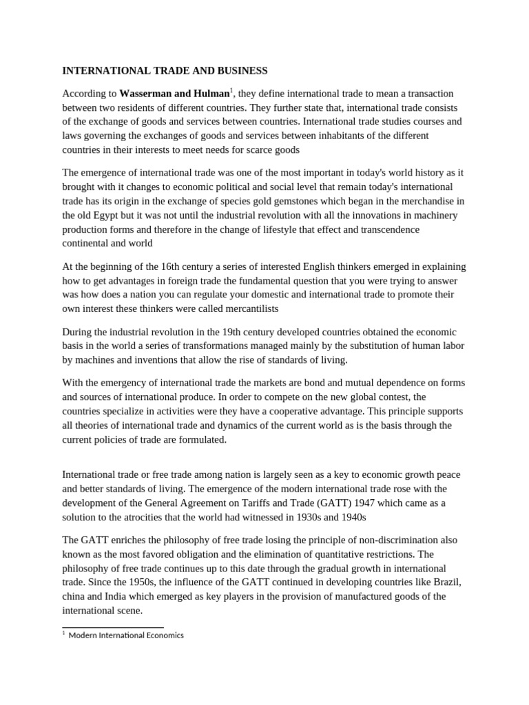 International Trade Principles and Laws | PDF | Economies | Trade