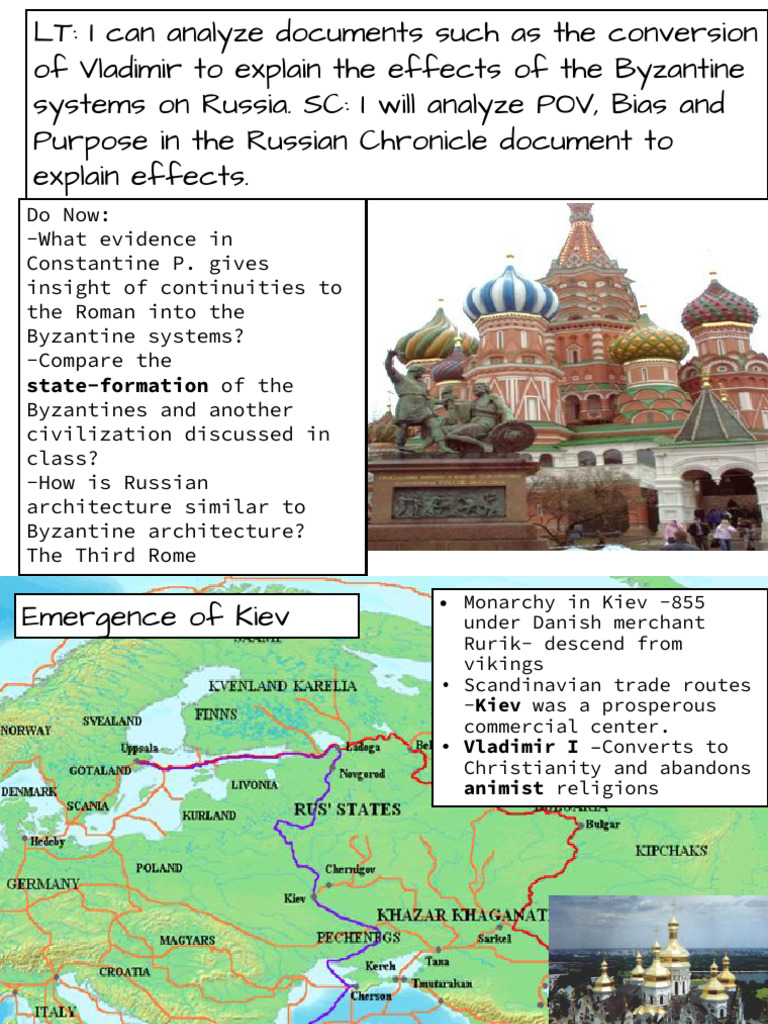 L18 Byzantine influence in Russia.pptx | PDF | Byzantine Empire ...