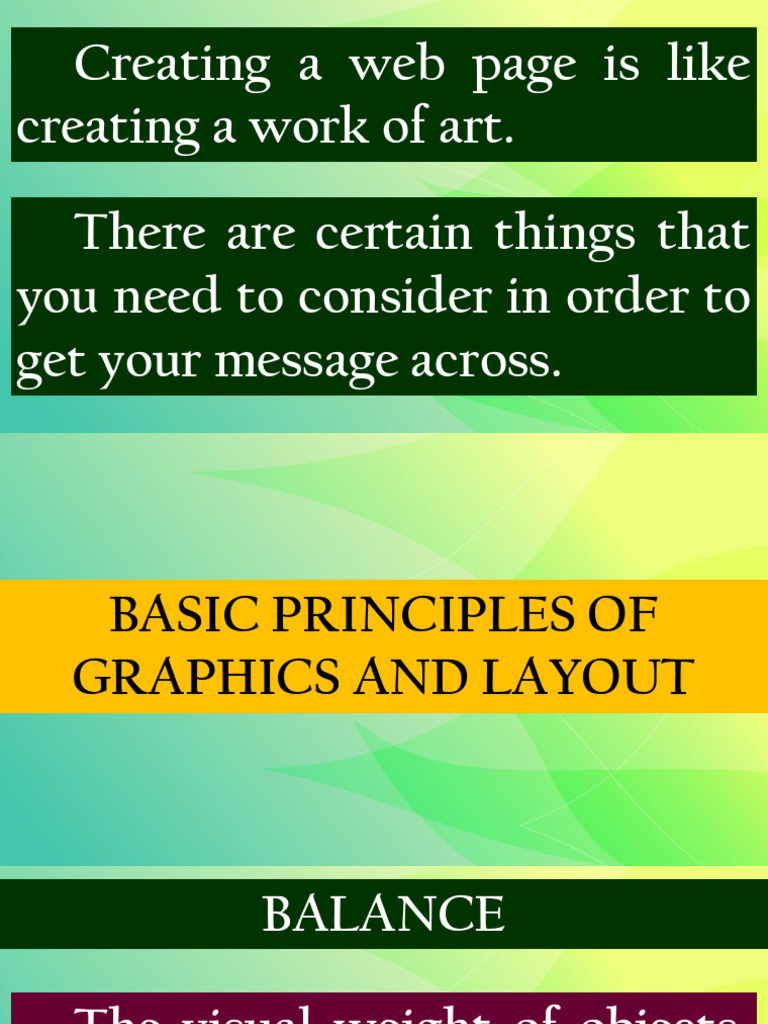 1-q2 - Basic Principles of Graphics and Layout | PDF