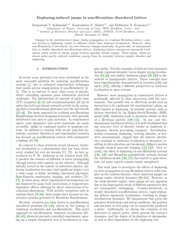 Dephasing-induced jumps | PDF | Eigenvalues And Eigenvectors ...