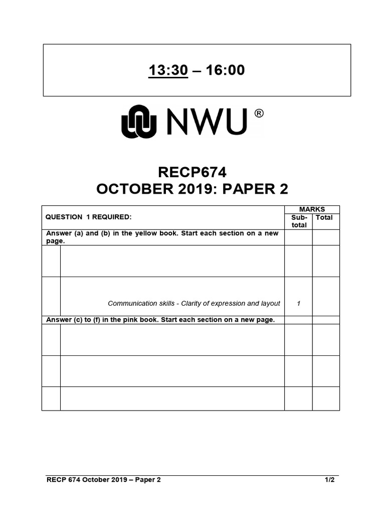 RECP 674 Nov 2019 - Required | PDF | Valuation (Finance) | Cost Of Capital